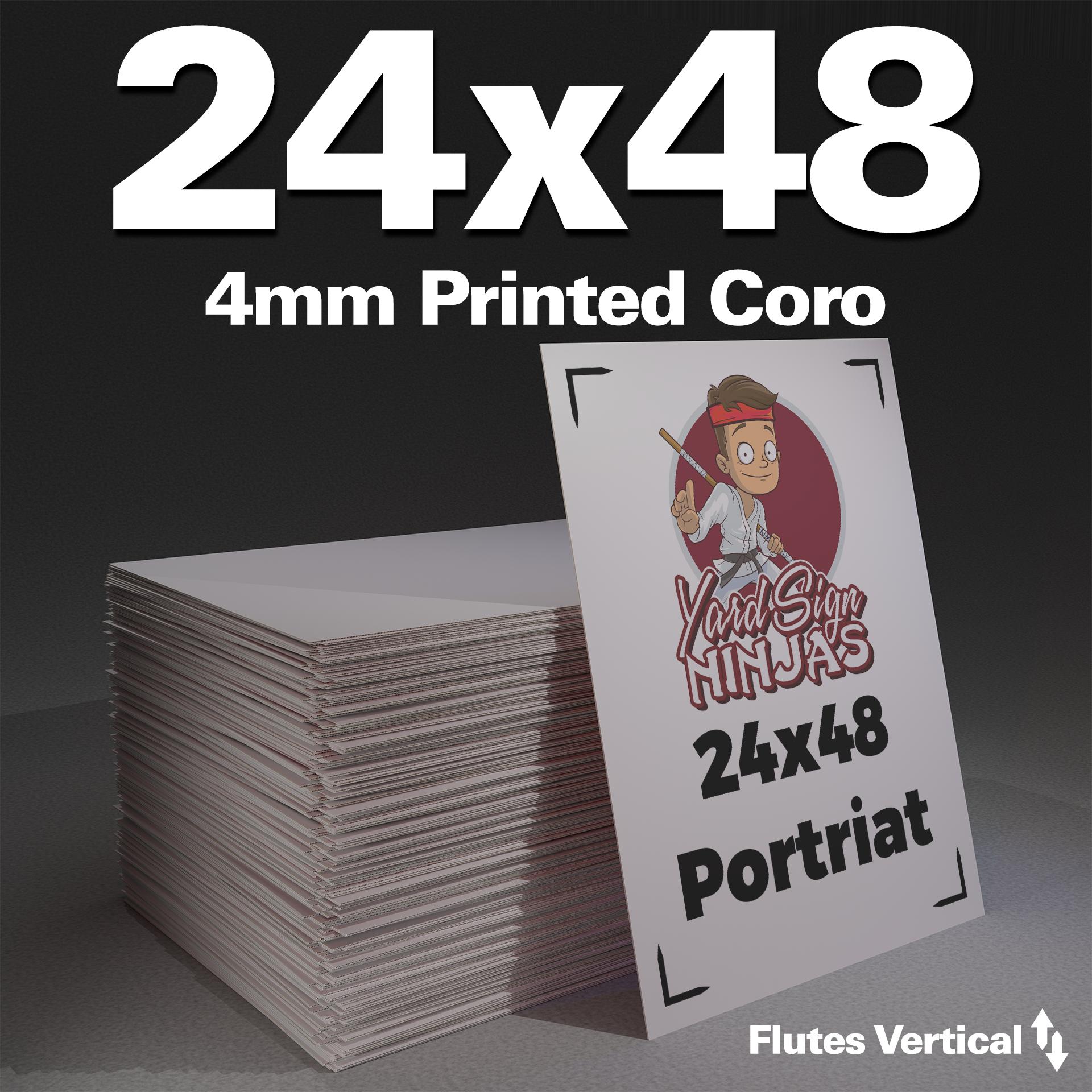 24x48 white coro signs • Yard Sign Ninjas