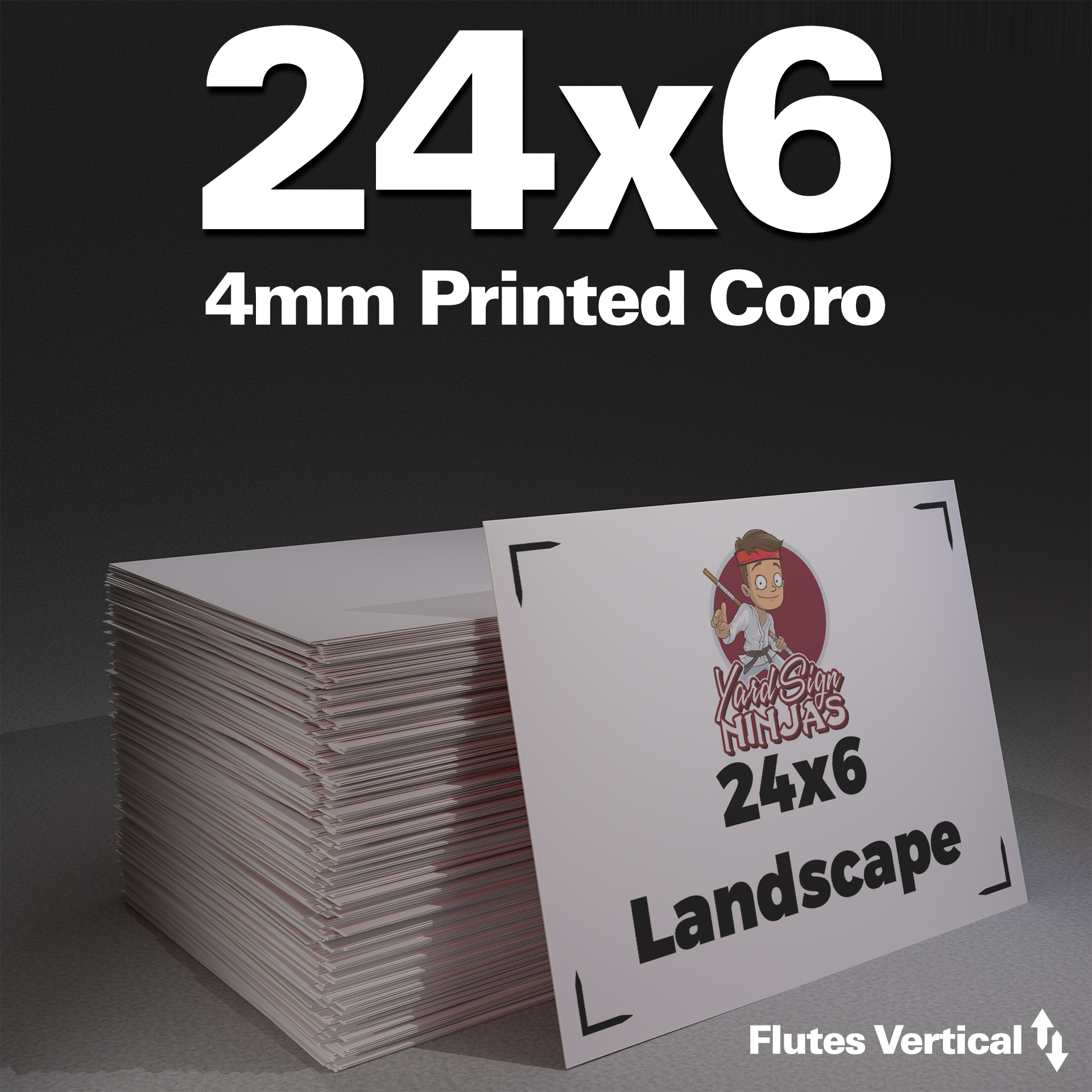 24x6 White Coro - Yard Sign Ninjas