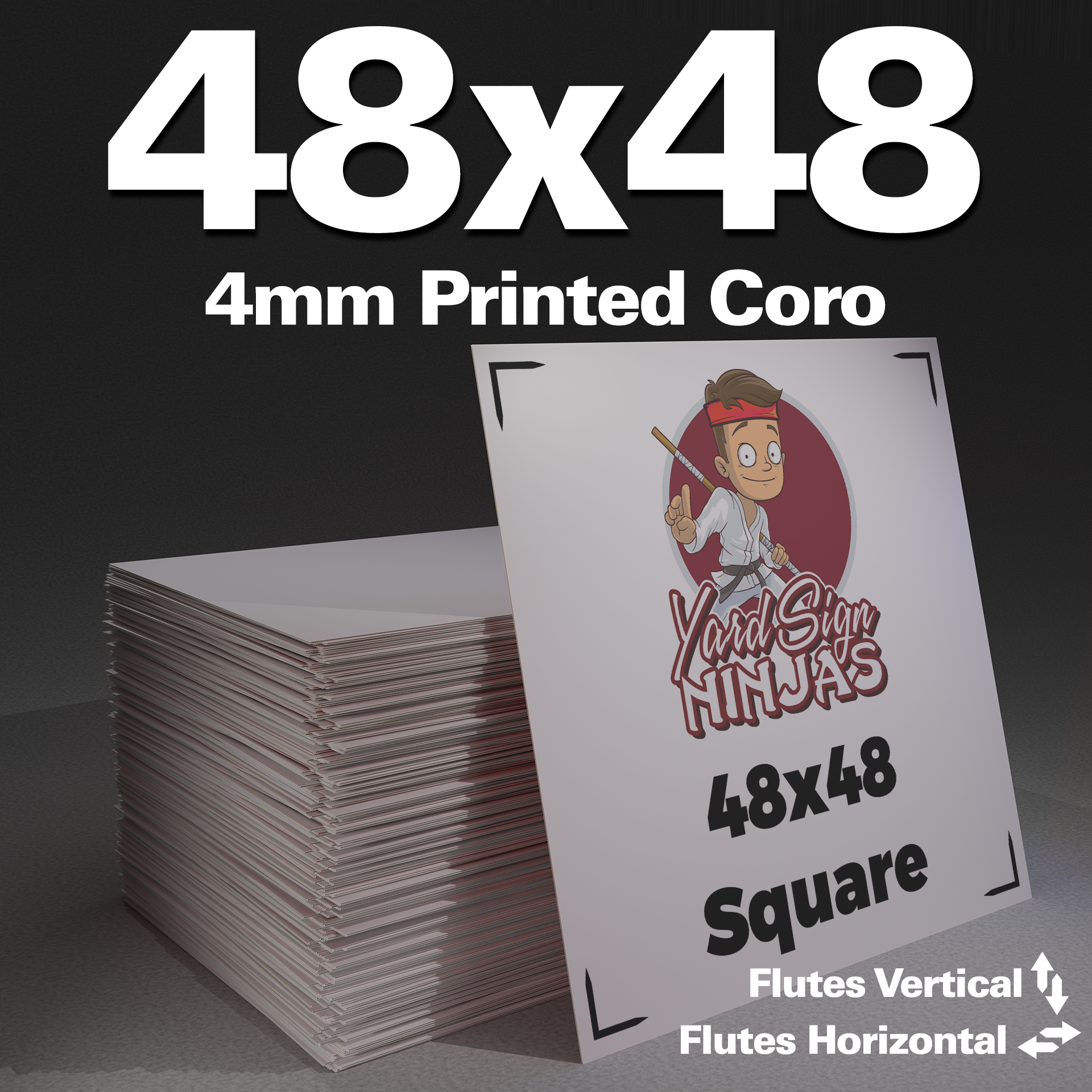 48x48 White Coro - Yard Sign Ninjas