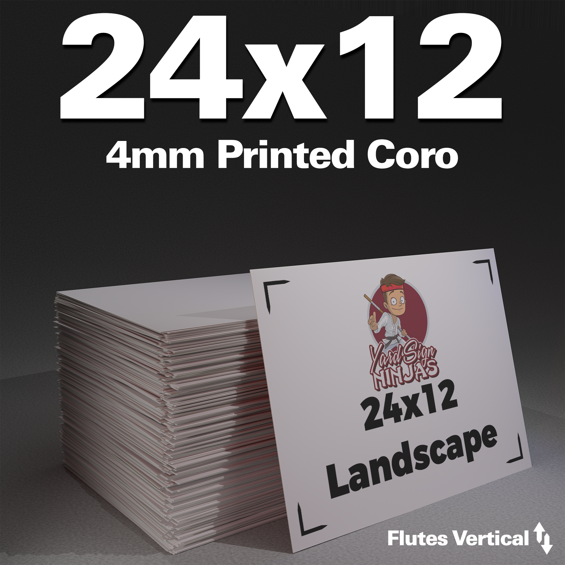 24x12 White Coro - Yard Sign Ninjas