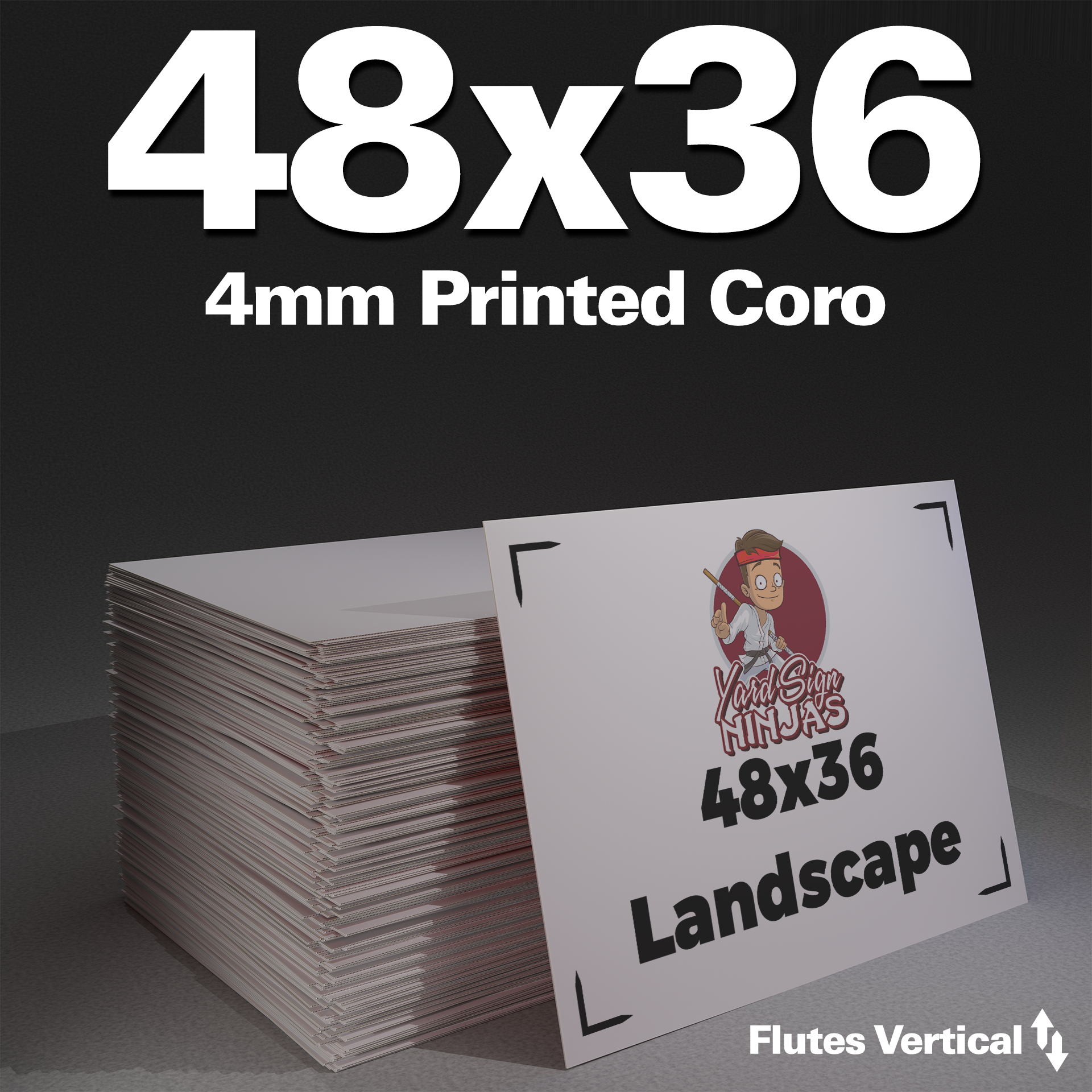 48x36 White Coro - Yard Sign Ninjas