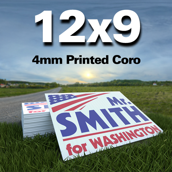 12x9 white coro signs • Yard Sign Ninjas