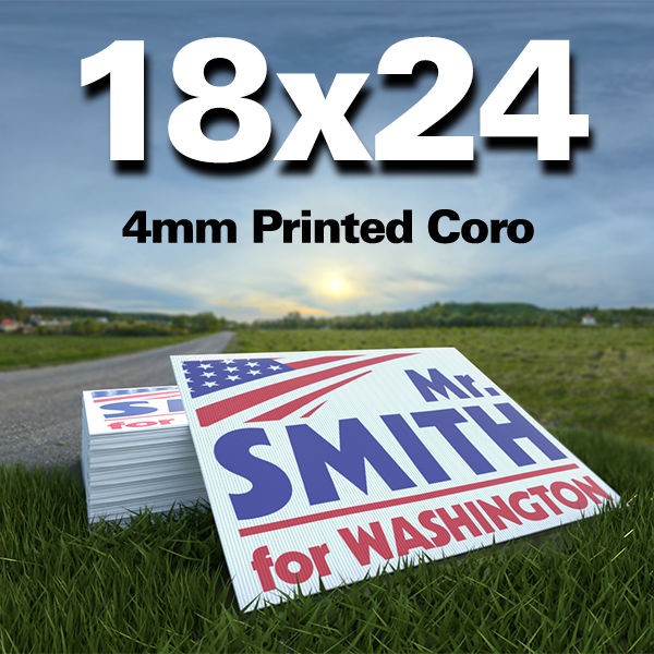 18x24 white coro signs • Yard Sign Ninjas