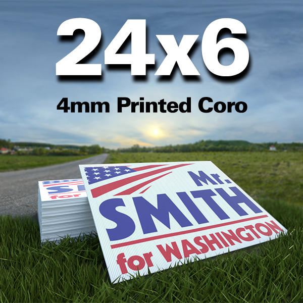 24x6 White Coro - Yard Sign Ninjas